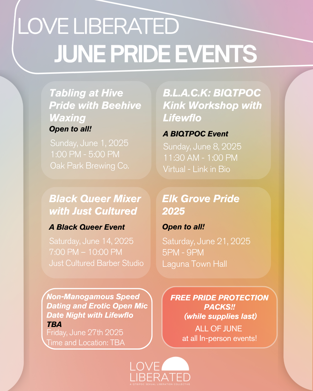 PRIDE Month Events with Love Liberated!